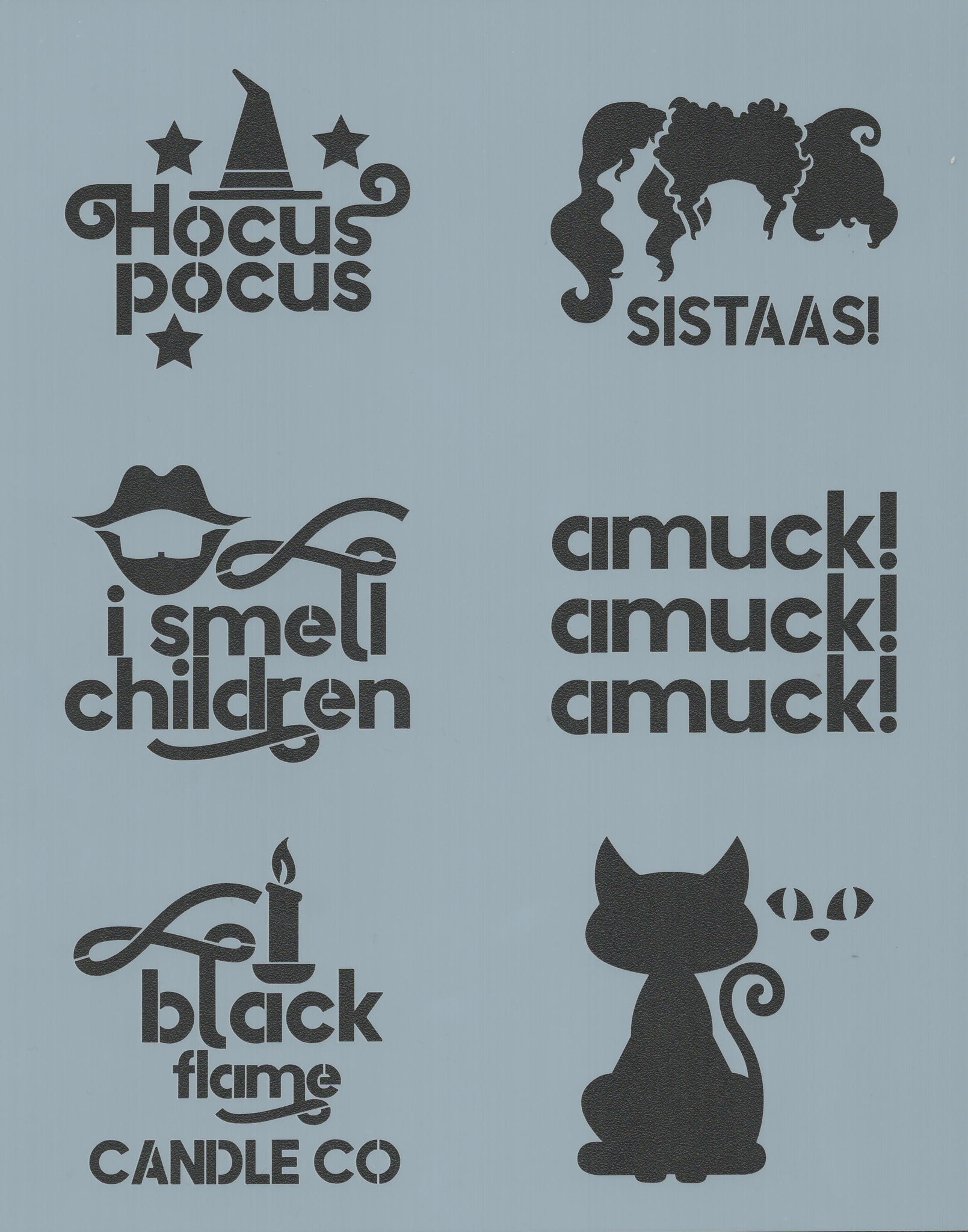 Word Blocks: Hocus Pocus Stencil | CD Stencils